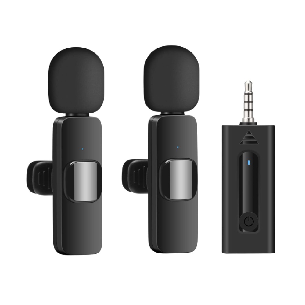 Wireless Dual Lapel Microphone for Camera and Phone